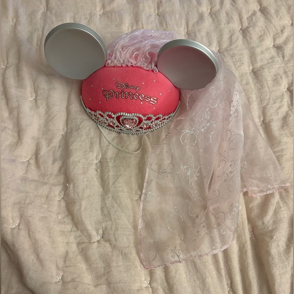 Disney | Accessories | Vintage Disney Pink Minnie Mouse Ears With Tiara ...